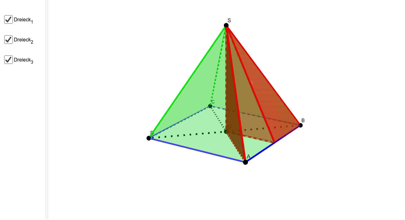 Quadratische Pyramide - Pythagoras – GeoGebra