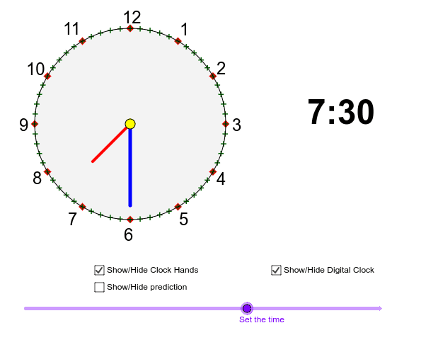 Analogue Clock Geogebra