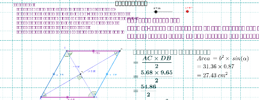 समचतुर्भुज का क्षेत्रफल(सूत्र)- Area of Rhombus- Formula – GeoGebra