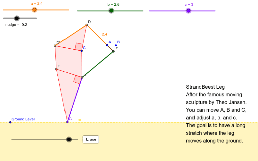 StrandBeest Leg – GeoGebra