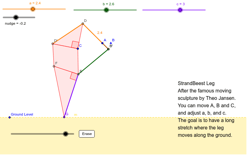 StrandBeest Leg – GeoGebra