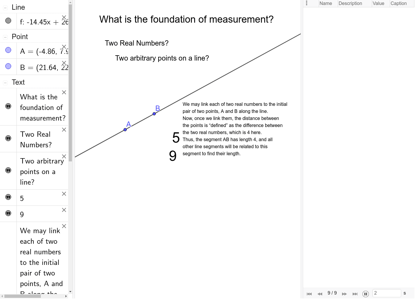 basis for measurement: correspondence points to # – GeoGebra