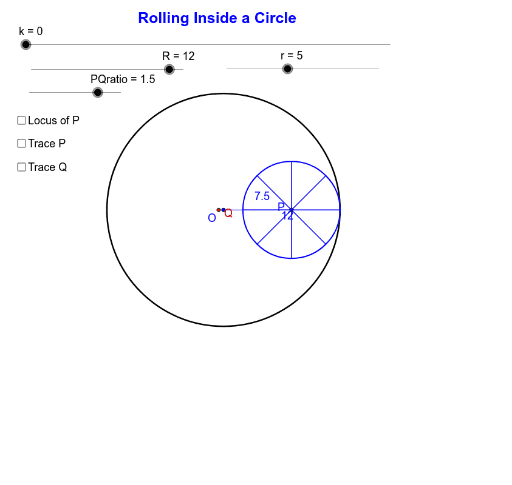 Locus: Rolling Inside a Circle – GeoGebra