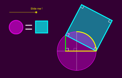 Squaring the circle ? – GeoGebra