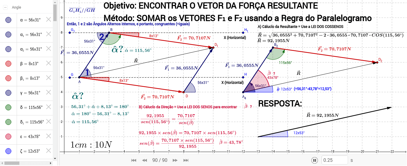 Sum of 2 Vectors – GeoGebra