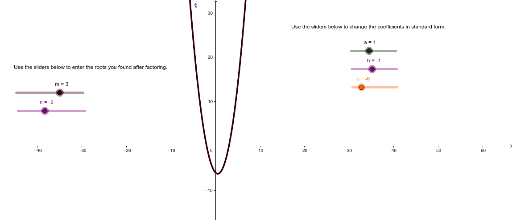 Quadratic Functions - Factoring and Standard Form – GeoGebra