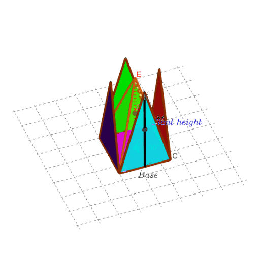 LSA &TSA of pyramid – GeoGebra