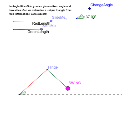 Angle-Side-Side Exploration – GeoGebra