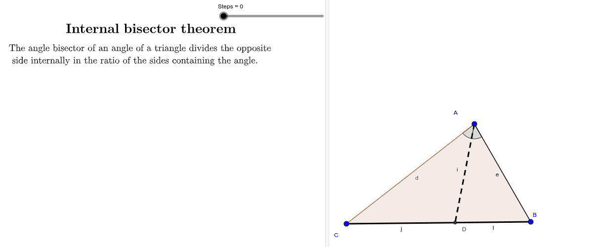 Interior Angle Bisector Theorem GeoGebra interior-angle-bisector-theorem-geogebra