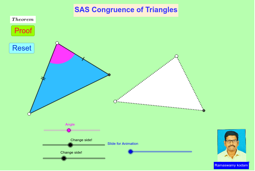 SAS Congruence of Triangles – GeoGebra