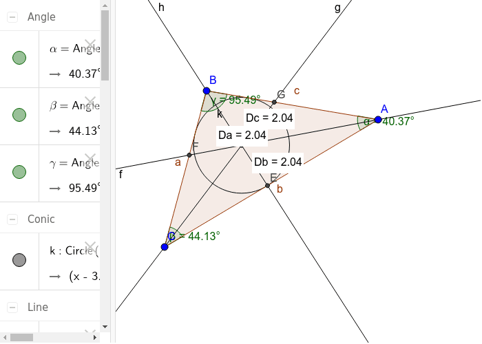 Angle Bisector: KM – GeoGebra