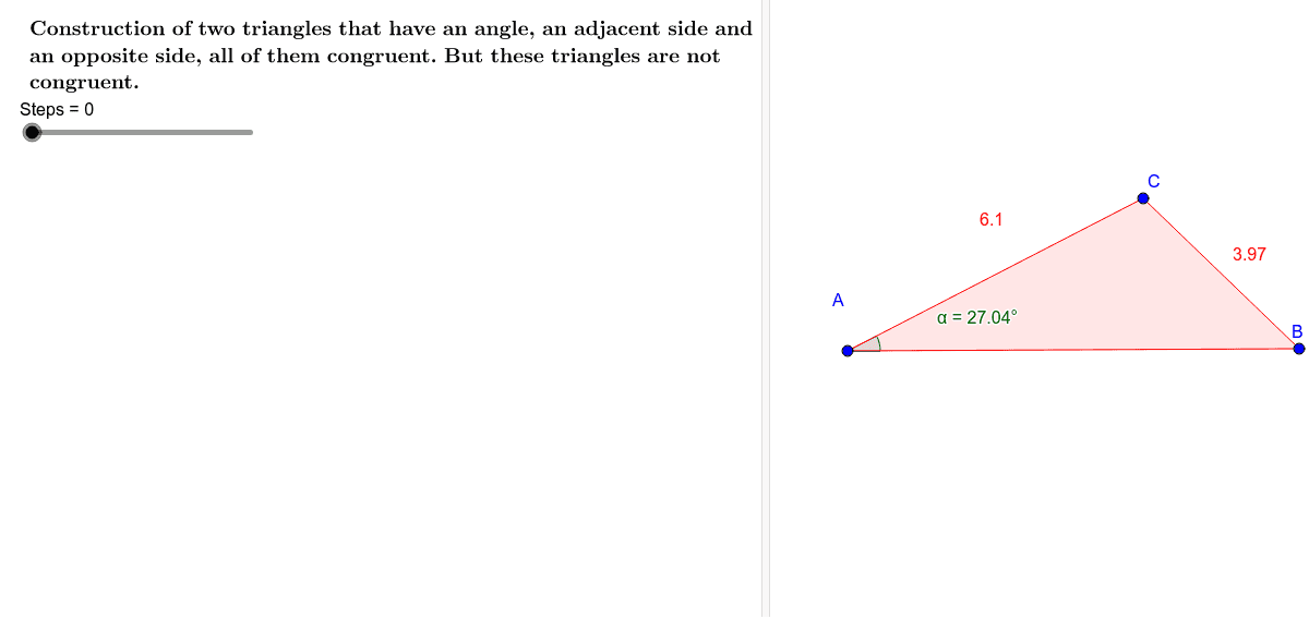 Why does the ASS (or SSA) can't be used to determine triangle ...