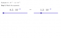 Calculating Sums and Differences in Scientific Notation – GeoGebra