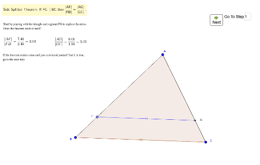 Side Splitting (Side-splitter) Theorem – GeoGebra