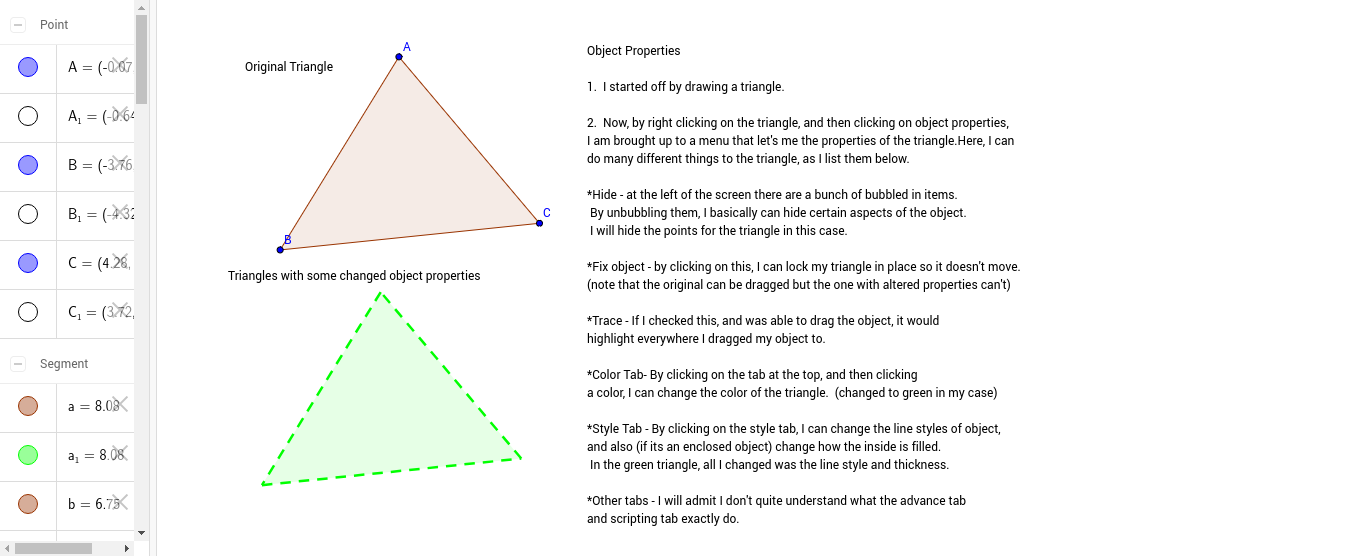 Geogebra Object Properties – GeoGebra