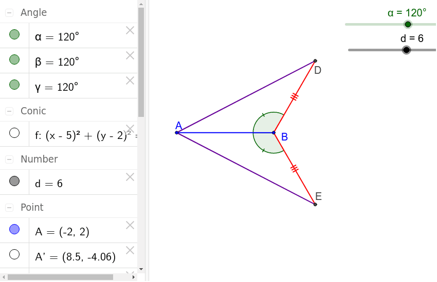 Congruent triangles: SAS-2 – GeoGebra