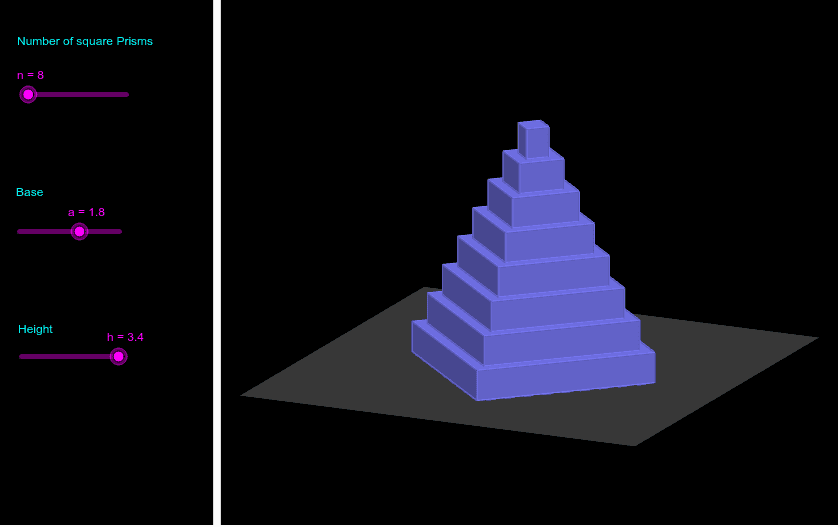Pyramid from Prisms – GeoGebra