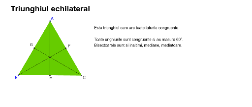 Triunghiul echilateral – GeoGebra