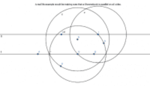 Constructing a Parallel Through a Point (Rhombus Method) – GeoGebra