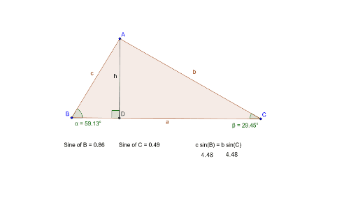 law of sines proof lab – GeoGebra