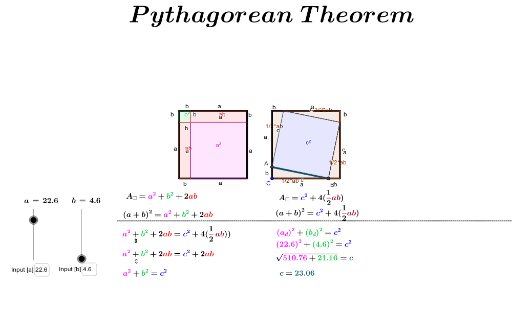 Pythagorean Theorem – GeoGebra