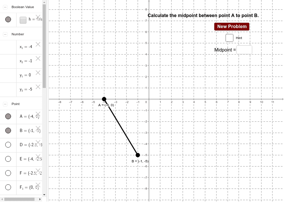 Midpoint A – GeoGebra