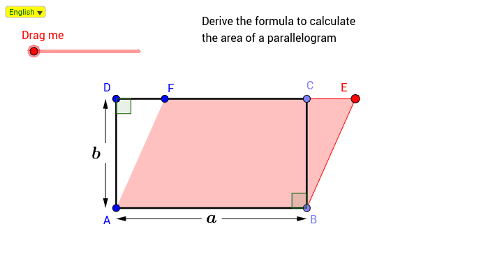 Area of parallelogram – GeoGebra