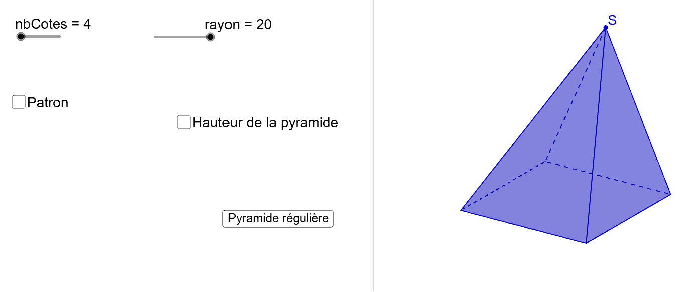 La pyramide – GeoGebra