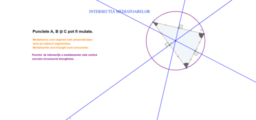 INTERSECTIA MEDIATOARELOR – GeoGebra