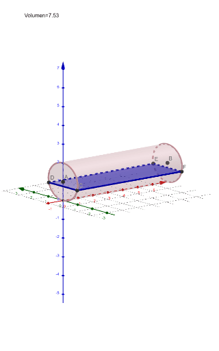 Volumen de un Cilindro horizontal – GeoGebra