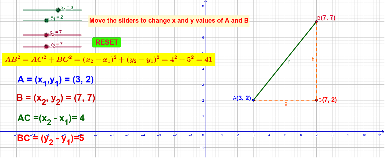 Distance Formula – GeoGebra