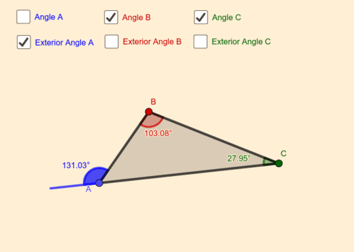 Exterior Angles Theorem – GeoGebra