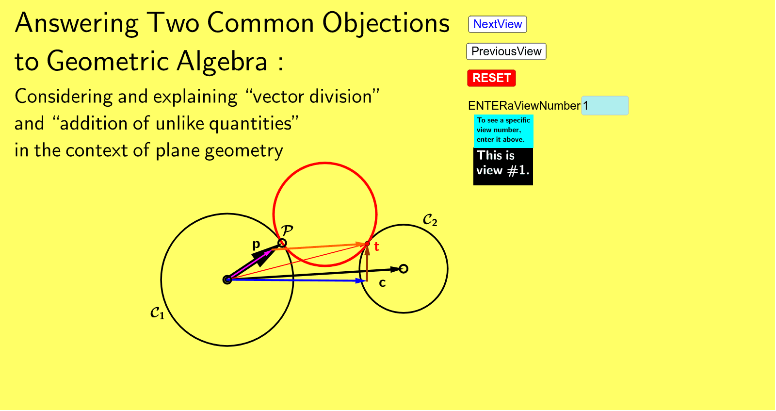 Answering Two Common Objections to Geometric Algebra – GeoGebra