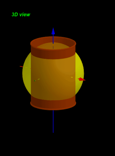 Classic napkin ring problem – GeoGebra