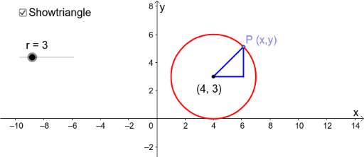 Circles and Pythagoras's Theorem – GeoGebra