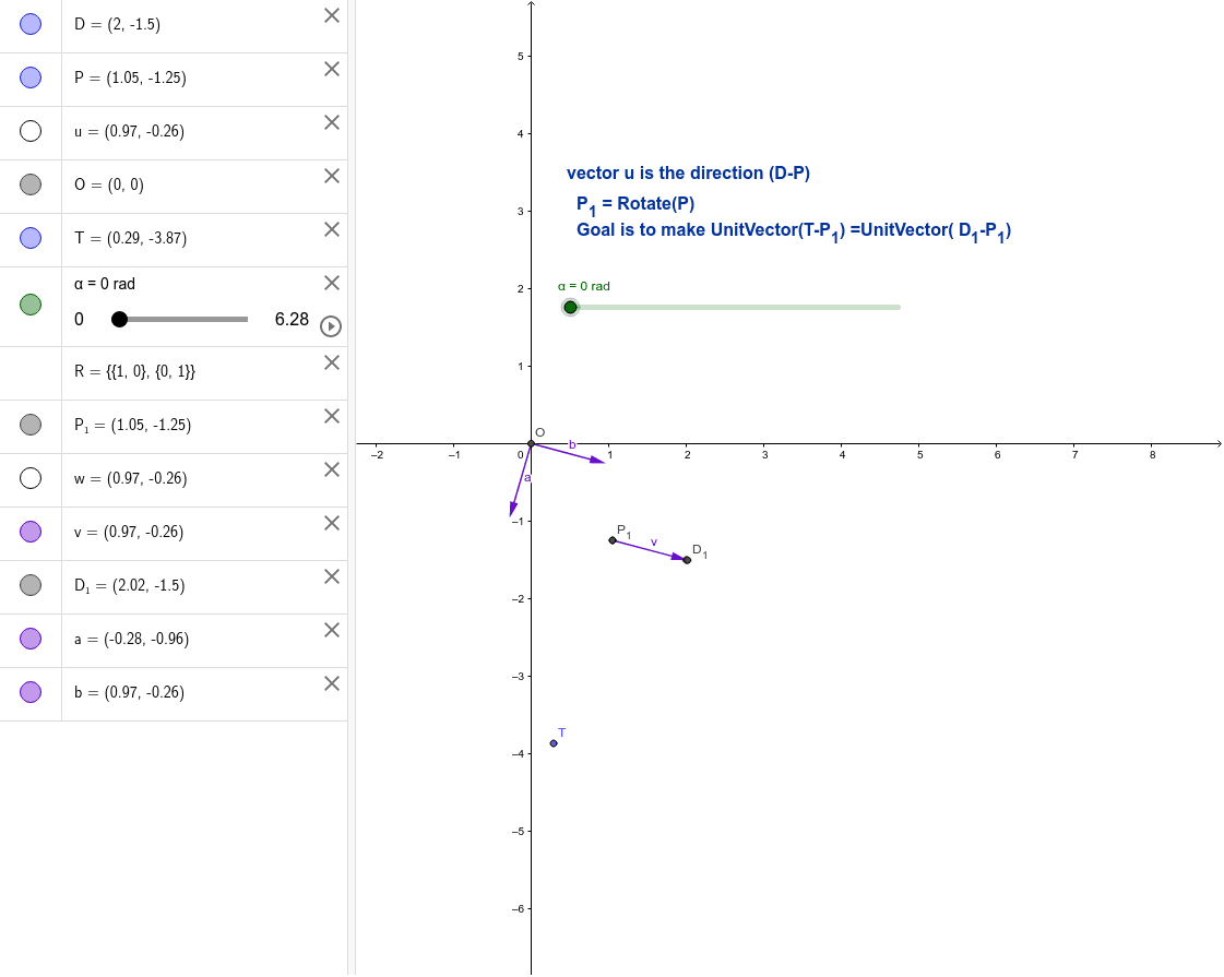 Vector game – GeoGebra