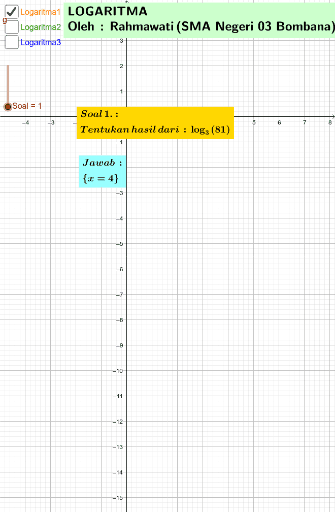 Modul 12C Logaritma_Rahmawati_SMA Negeri 03 Bombana – GeoGebra
