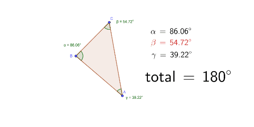 Total Interior Angle of Triangle – GeoGebra