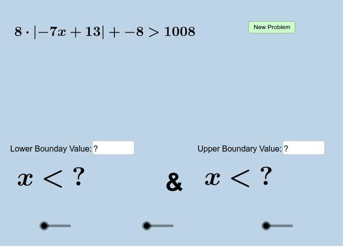 Solving Absolute Value Inequalities (Quiz) - 2 – GeoGebra