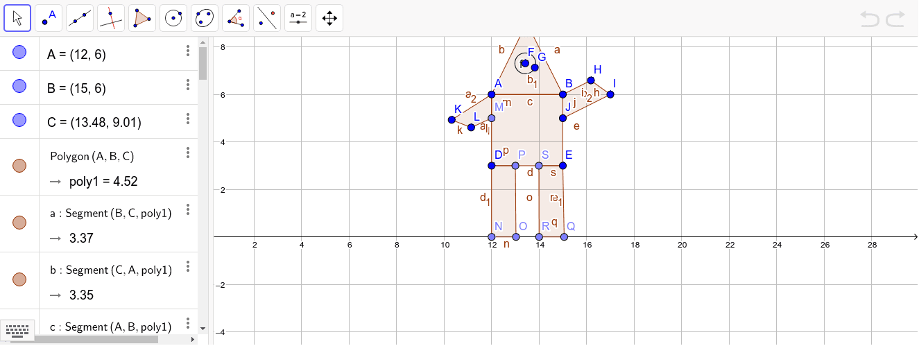Polygon man with a face – GeoGebra
