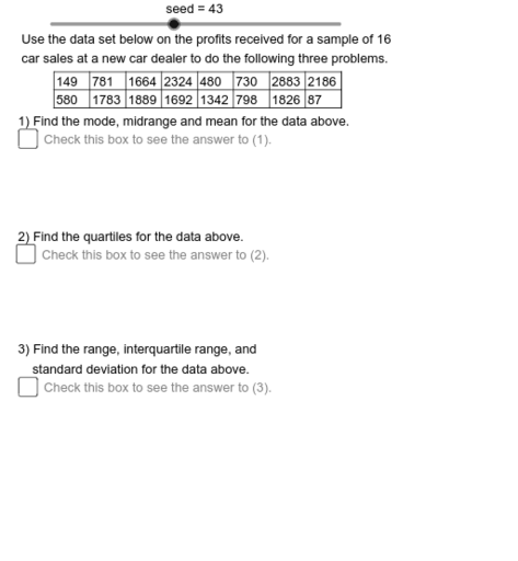 Finding Basic Statistics – GeoGebra