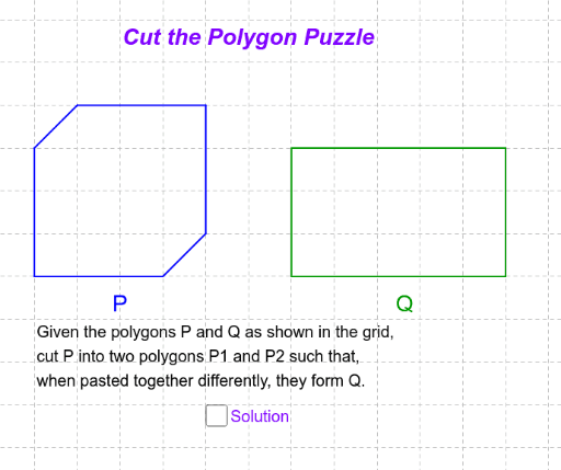 Cut the Polygon Puzzle – GeoGebra