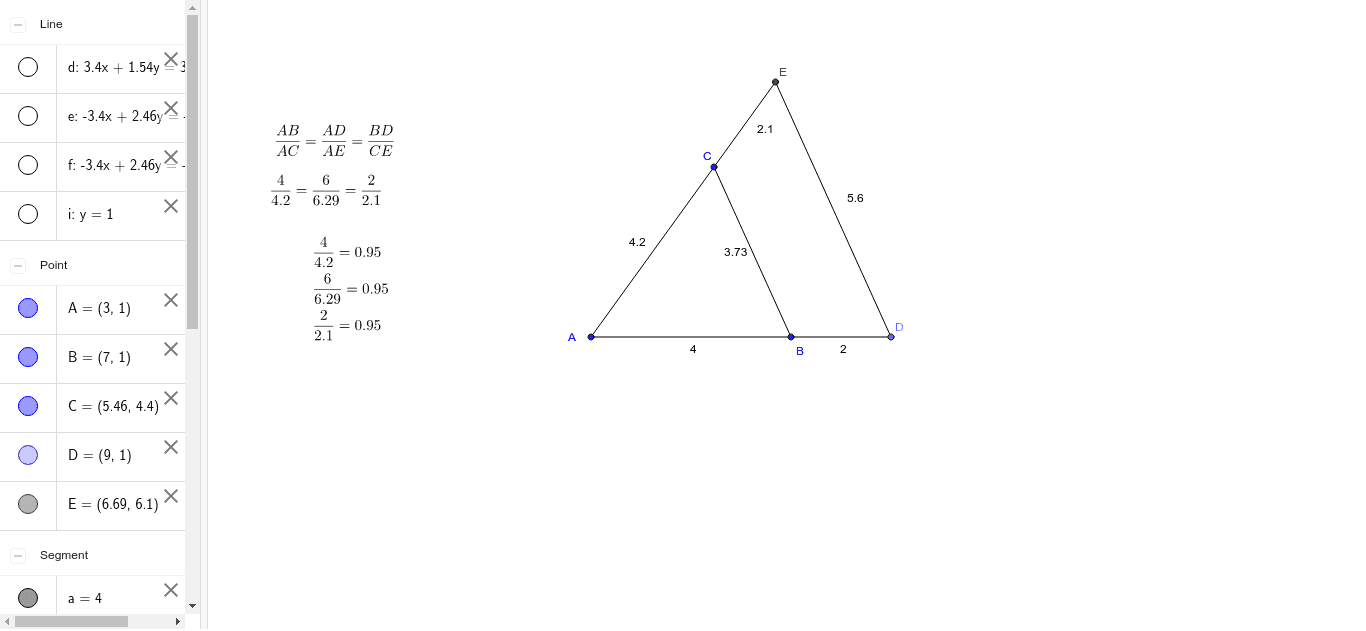 teorema thales – GeoGebra