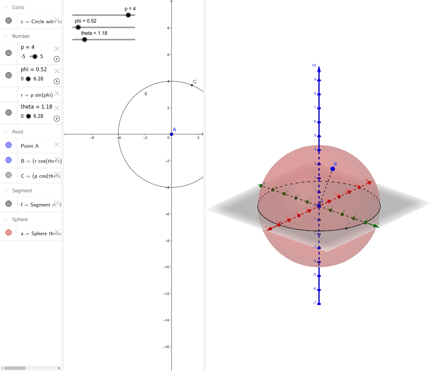 Spherical Coordinates – GeoGebra