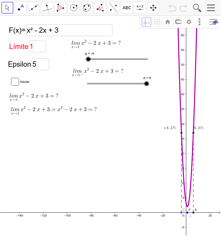 Límite y continuidad – GeoGebra