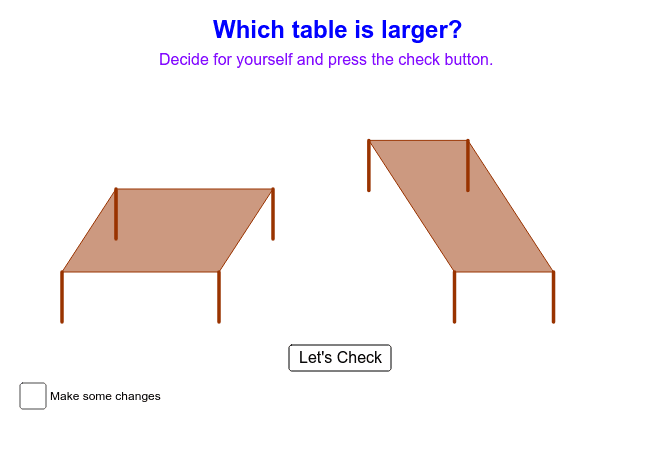 Comparing Tables – GeoGebra
