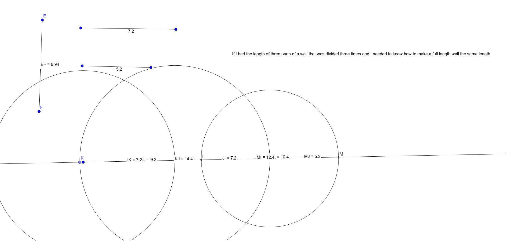 Difference of two line segments – GeoGebra