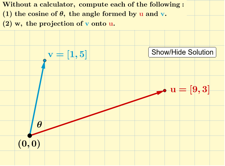 Vector Projection Geogebra Linear Algebra How Do I Rotate Gridlines