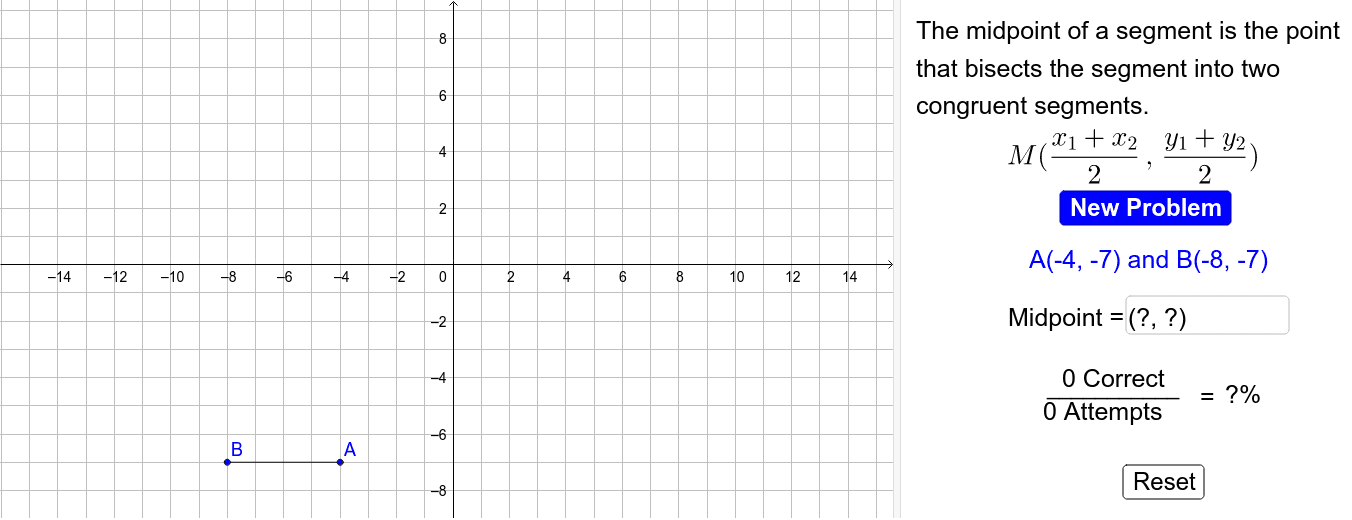 Midpoint Formula Review For Geometry Sem 1 Final – GeoGebra
