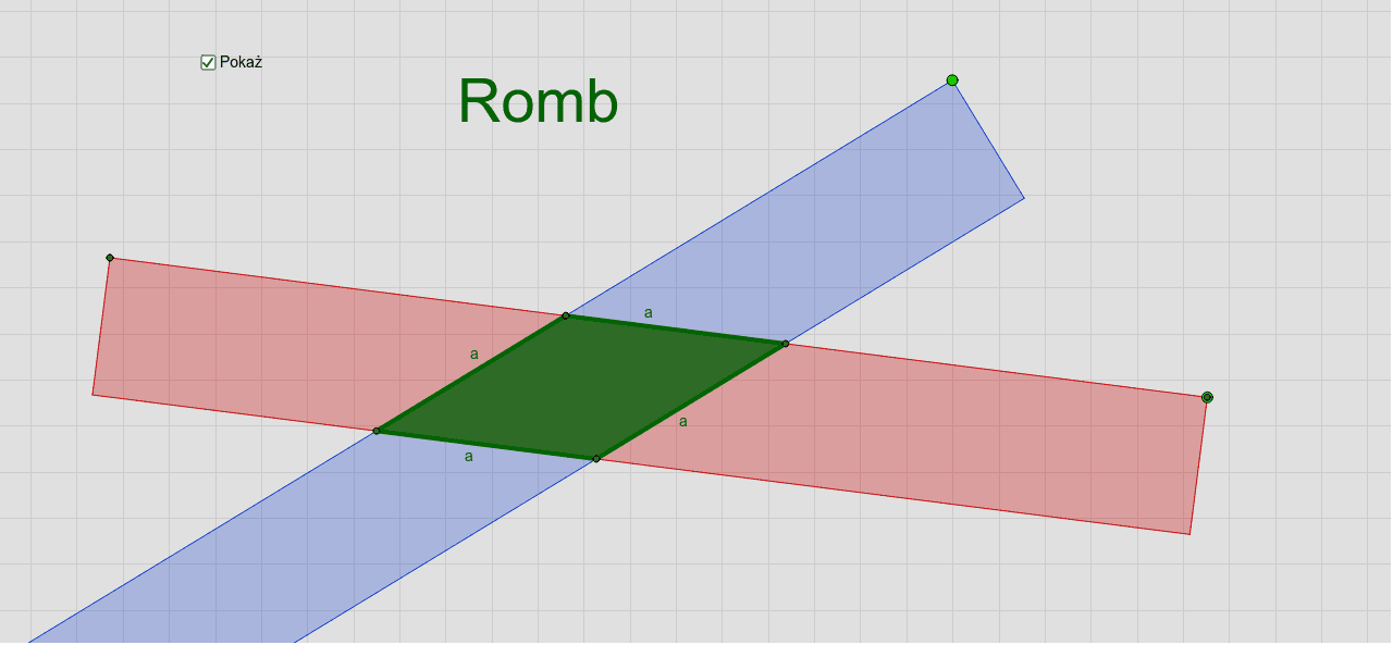 Romb na przecięciu ... – GeoGebra